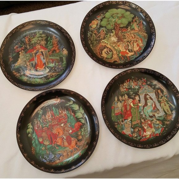 Art | Set Of 4 Russian Legends Fairy Tale Decorative Plates By Tianex ...